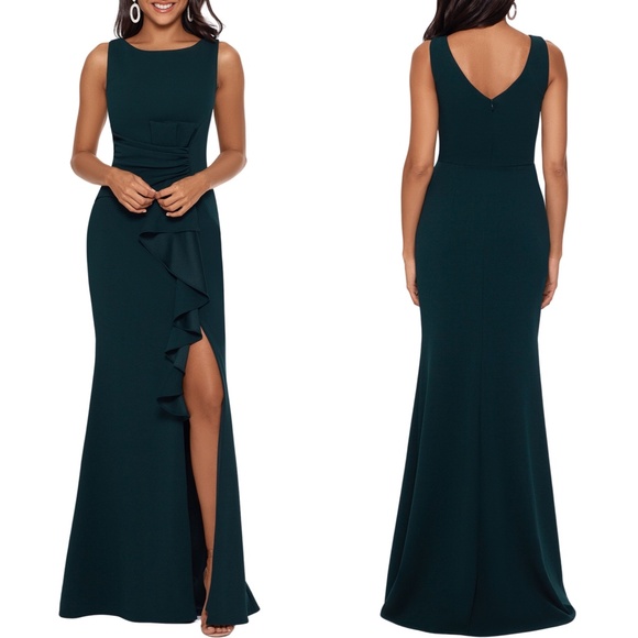 Betsy & Adam | Dresses | New Betsy Adam Pine Green Christine Scuba ...